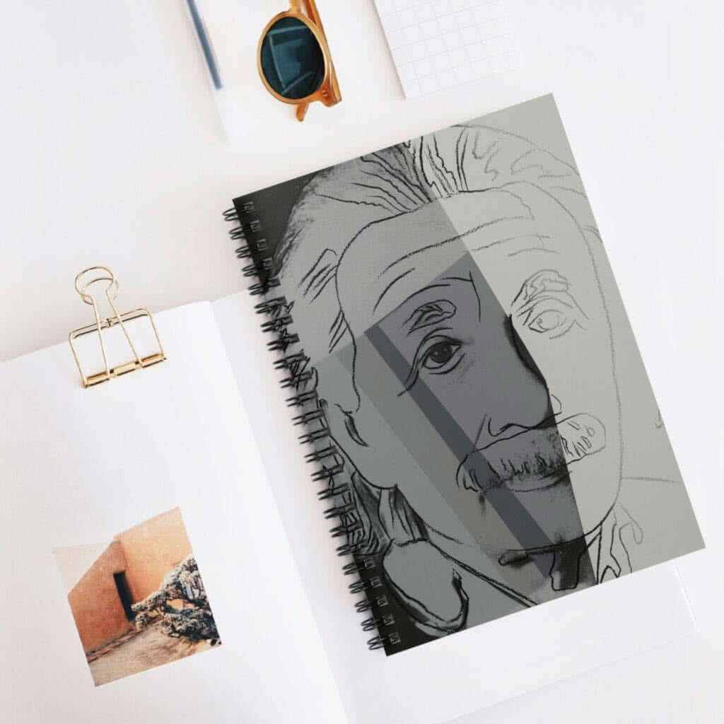 “Der Depperte” Warhol Einstein Spiral Notebook – Inspired by Anne Frank