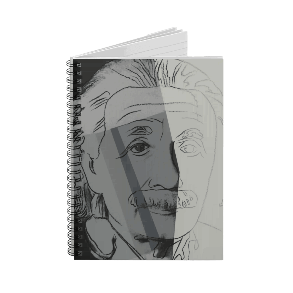 “Der Depperte” Warhol Einstein Spiral Notebook – Inspired by Anne Frank